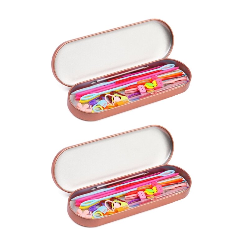 118шт Большой Глаз Вязальная Игла Пряжа Игла Шерстяная Игла С Загнутым Наконечником Гобеленовая Игла Швейная Булавка Маркер для Шитья с Футляром