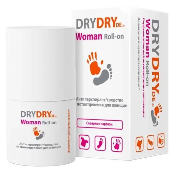 Антиперспирант DRY DRY DE Woman, женский, парфюмированный, для обильного потоотделения, 50мл (Германия)