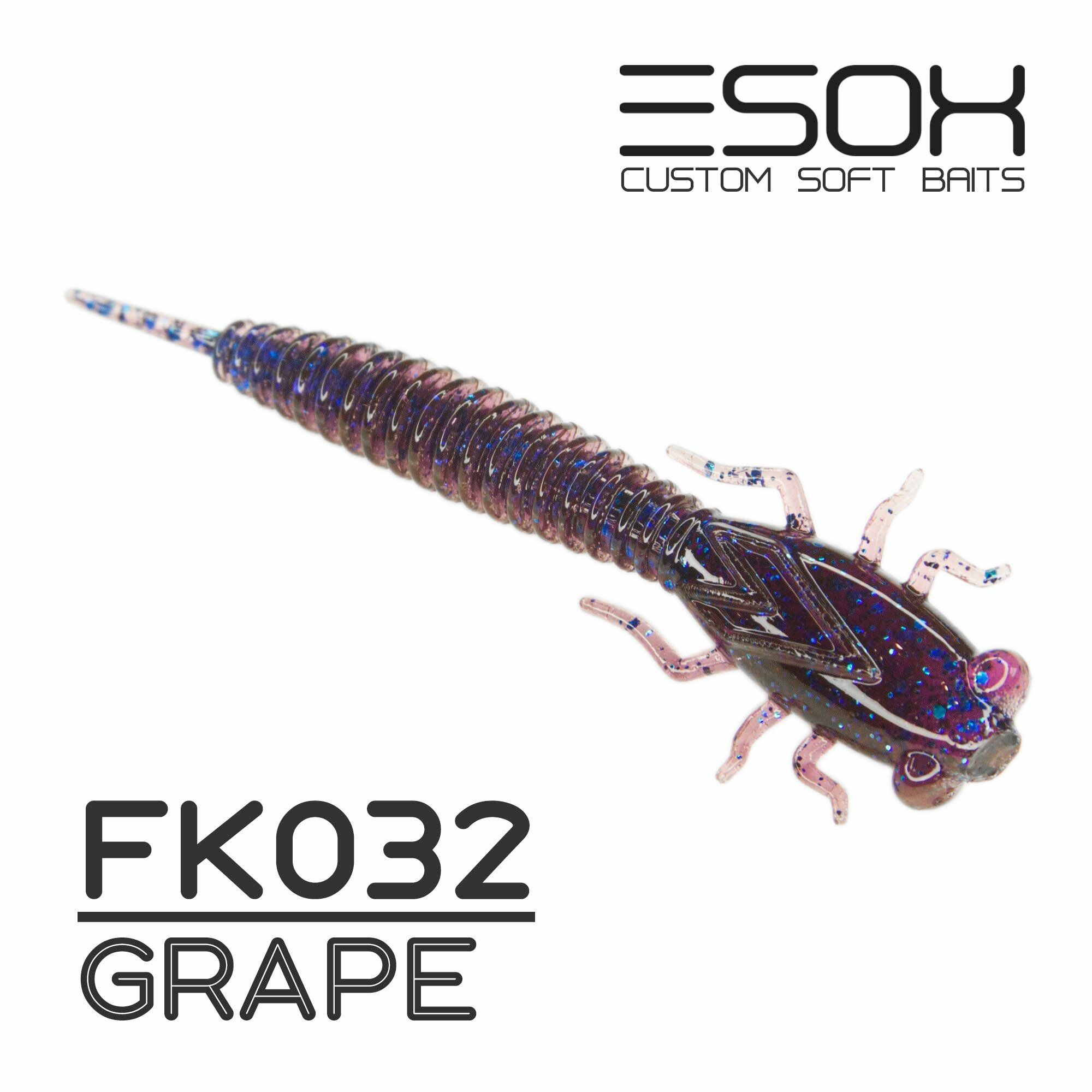 ESOX X-Vibra 2.4" (62мм) 8шт / Мягкая приманка для рыбалки