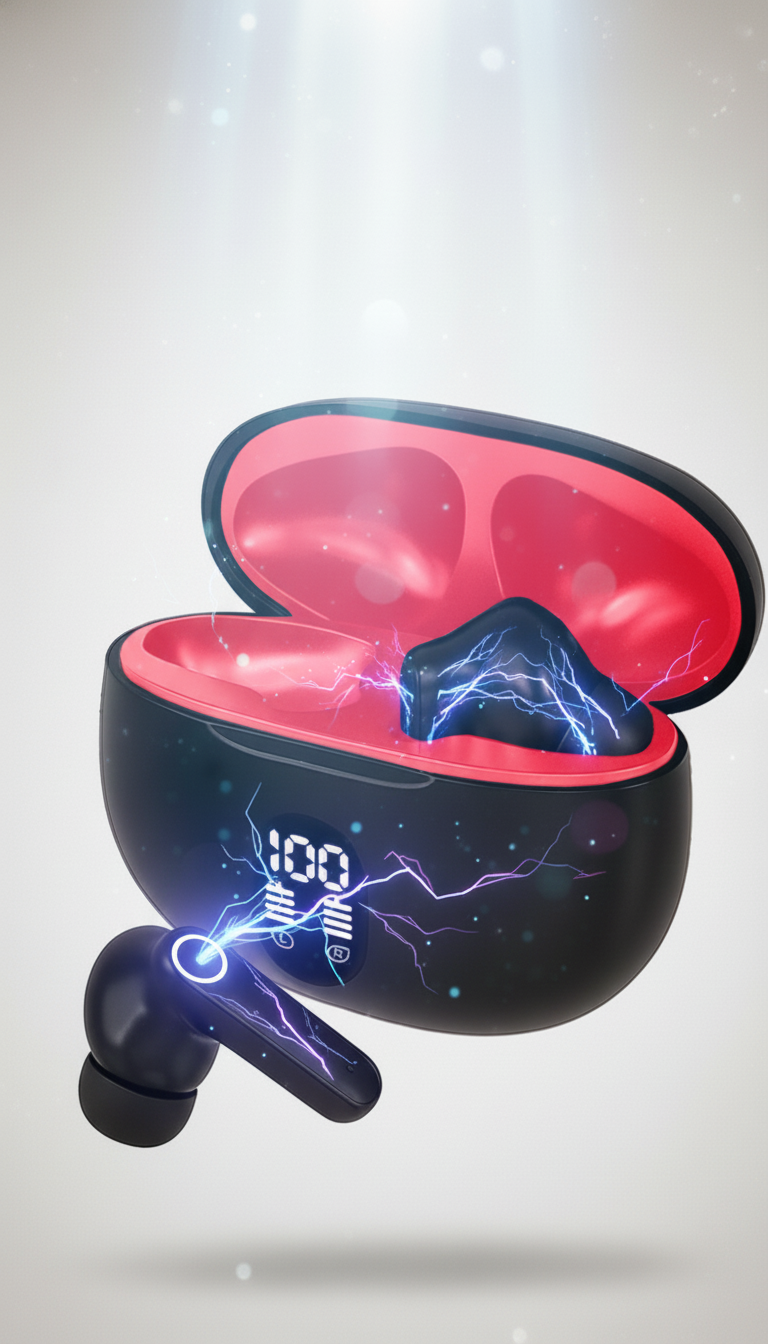 Беспроводные наушники, для iphone/android, шумоподавление, Bluetooth 5,4, черные-красные