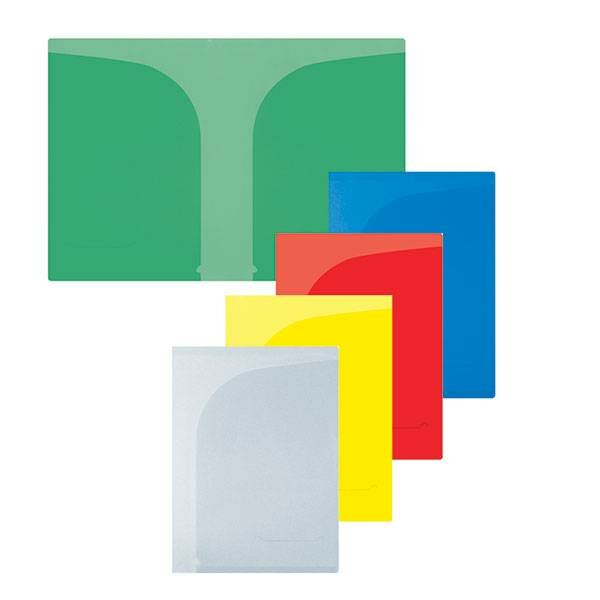 Папка-уголок INFORMAT А4, пластик 150 мкм, прозрачная, с 2 карманами 1 шт