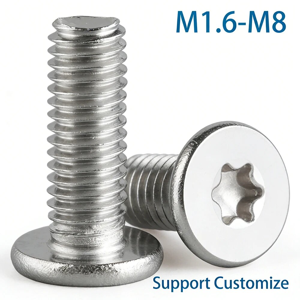 Винты Torx M1.6-M8 из нержавеющей стали 304, 10mm, M6