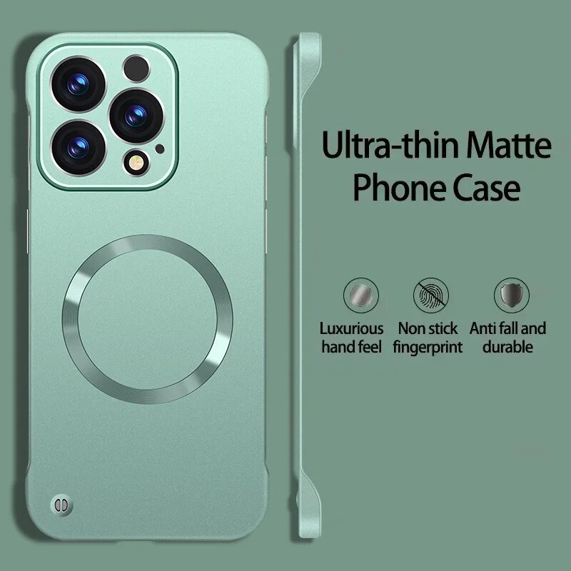 Чехол для iPhone 15 Pro Max, Green, Ultra-thin Matte