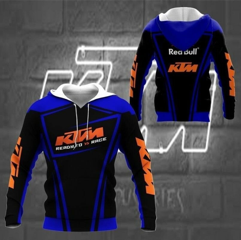 Толстовки 3D Team Racing KTM Black Blue