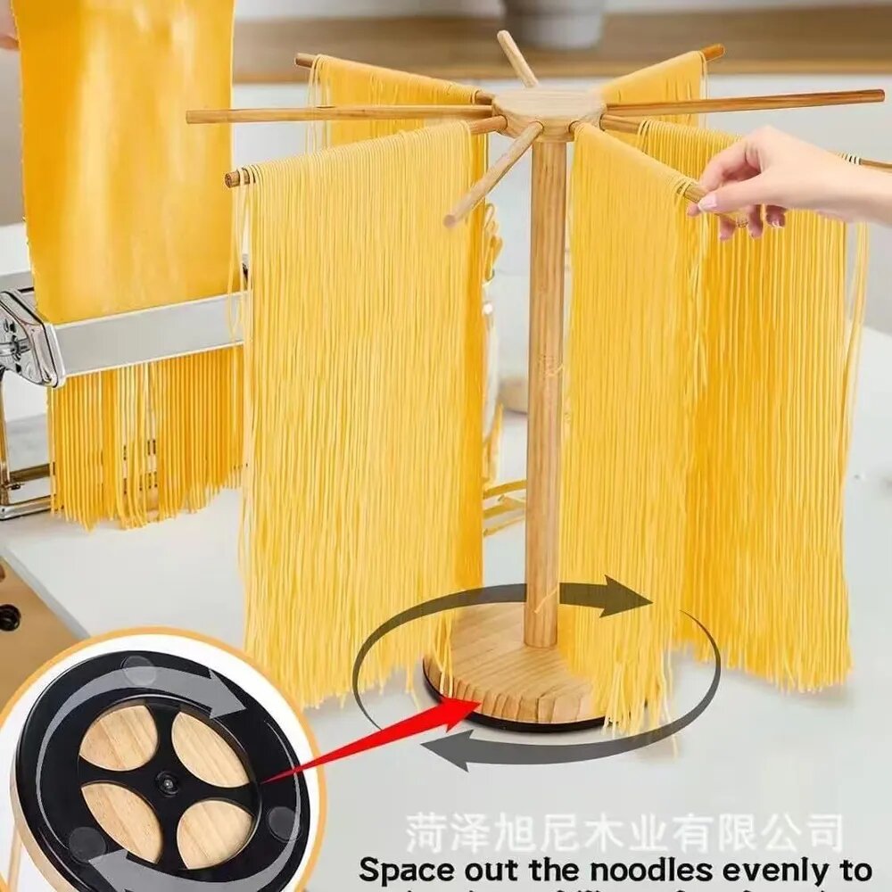 Деревянная сушилка для макаронных изделий с 9 ручками, съемная вертикальная, подвесная стойка для лапши, 23x17x40 см