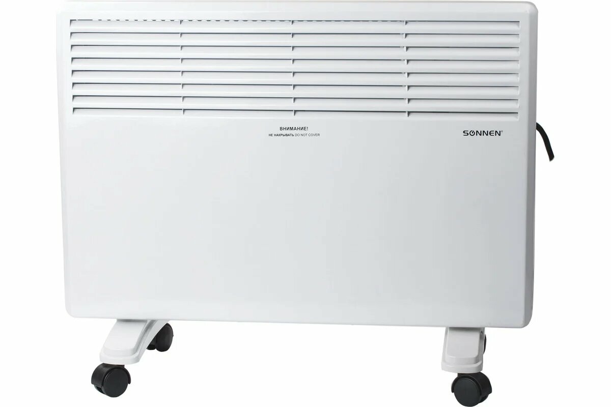 Обогреватель-конвектор SONNEN X-1500, 1500 Вт, белый, настенный/напольный