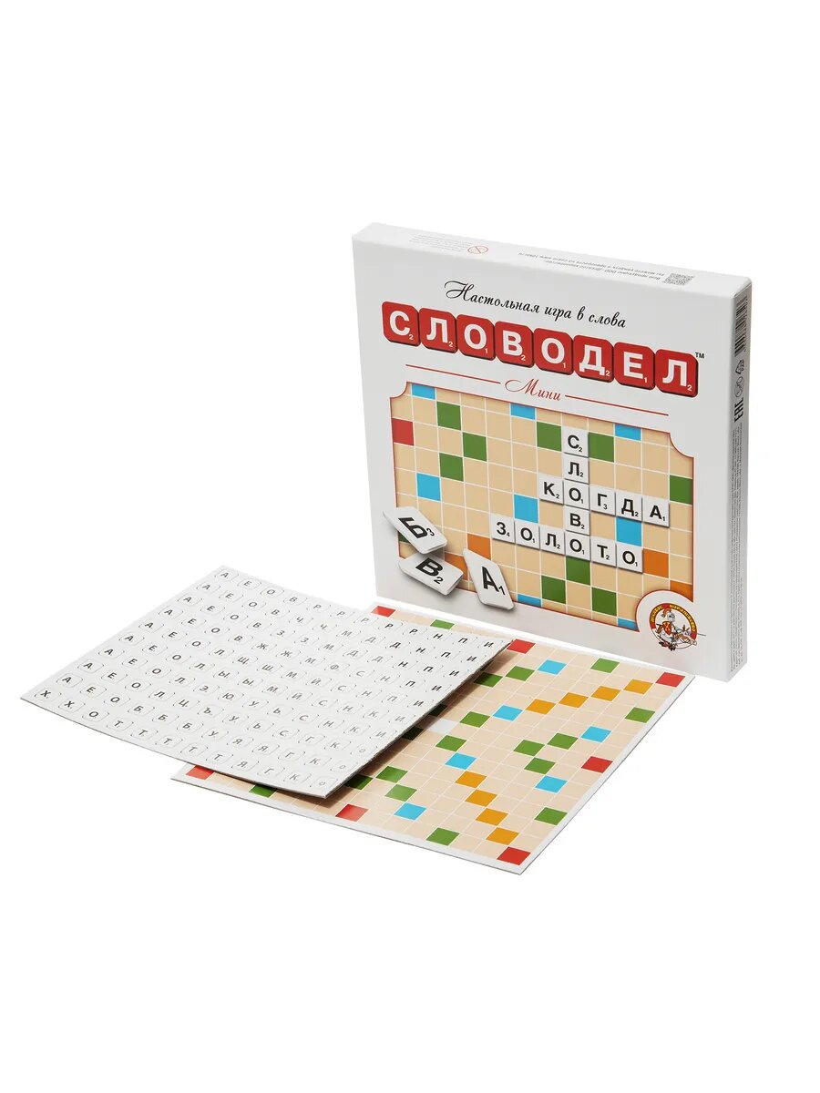 Игра настольная "Словодел. Мини" (картон) бел — фото 1