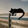 Скульптура черного кота для ограды сада, фигурка на верхнюю часть забора, декора...