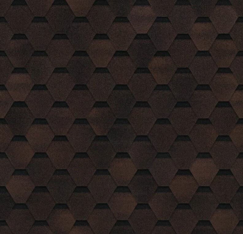 Гибкая черепица технониколь SHINGLAS Оптима, Соната коричневый, упаковка 3 м²