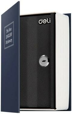 Сейф-книга Deli 180х115х55 мм, ключевой, стальной (ET640)