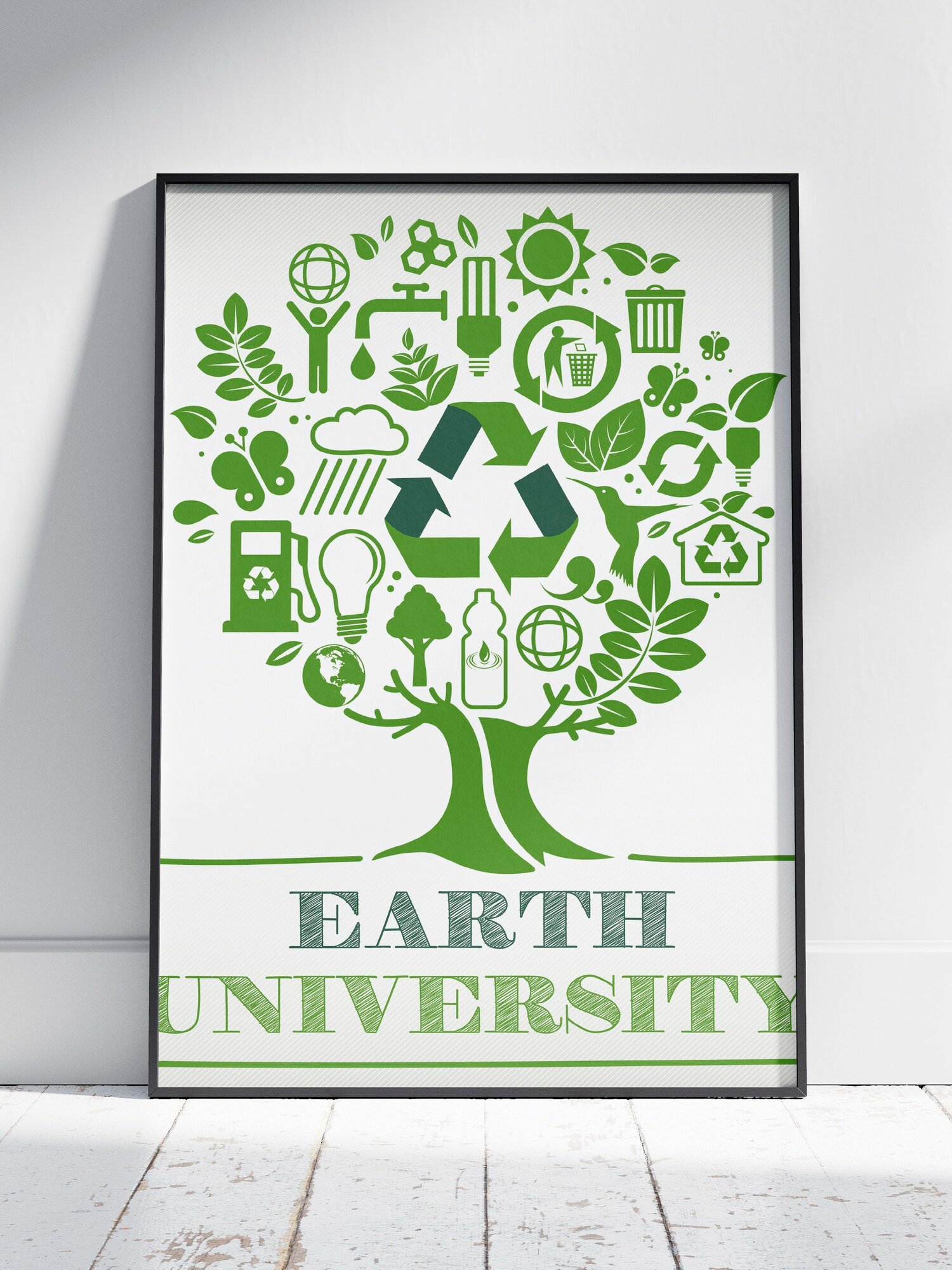 Плакат на стену для интерьера Эко Дизайн (Eco Design 8) - Постер по экологичному стилю формата A4 (21x30 см)