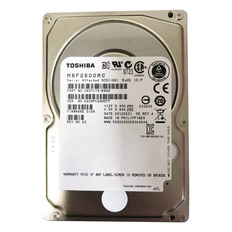 Жесткий диск Toshiba MBF2600RC 600Gb SAS 2,5" HDD
