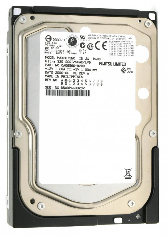Жесткий диск Fujitsu MAX3073NC 73,5Gb U320SCSI 3.5" HDD