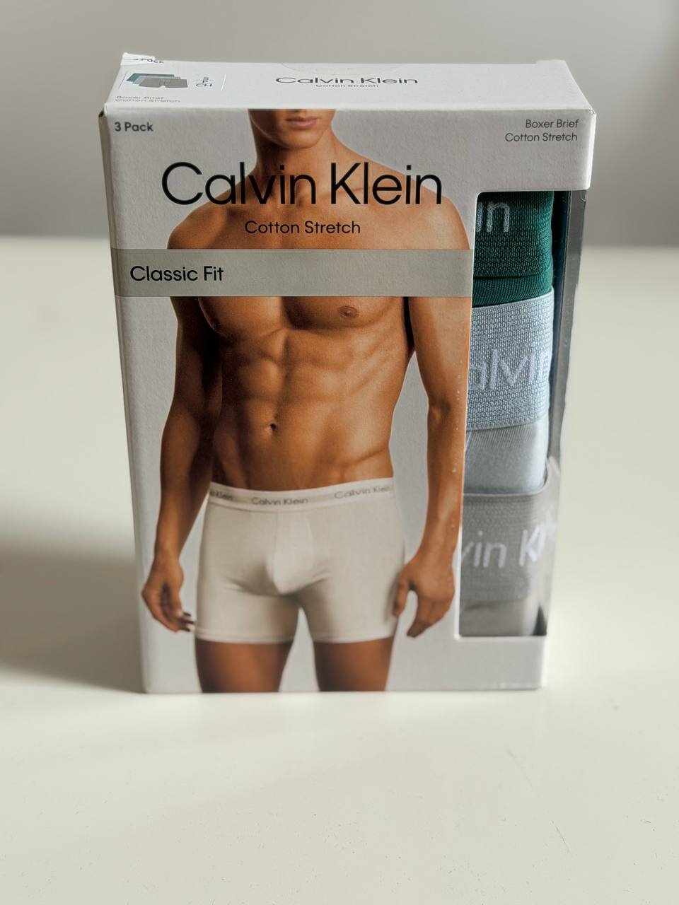 Трусы CALVIN KLEIN Boxer BRIEF 3 PACK, комплект из 3 шт., размер S, черный — фото 1