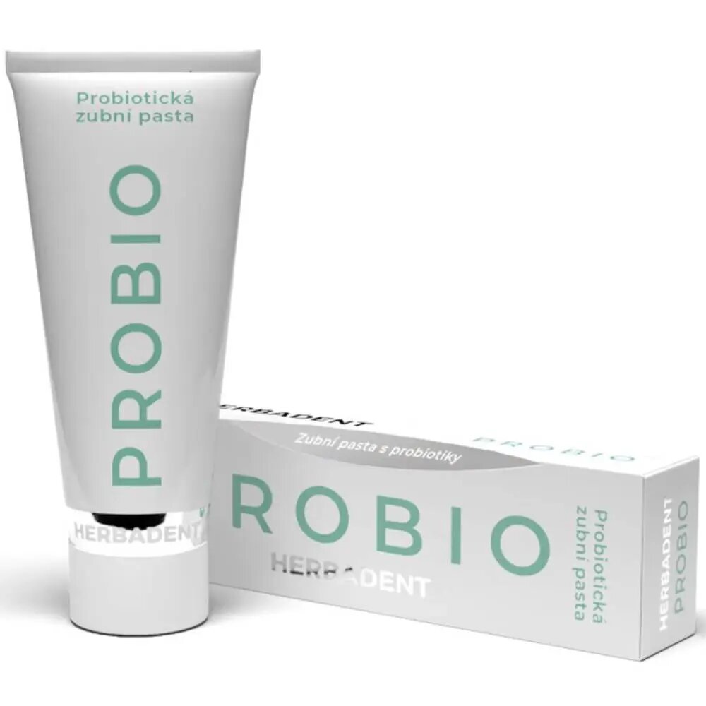 HERBADENT Пробиотическая зубная паста без фтора Probio для иммунитета полости рта, 75 г