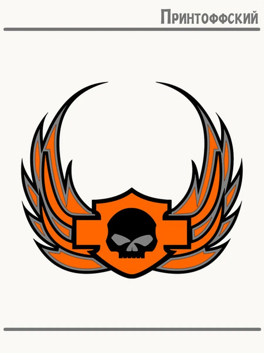 Термонаклейка для одежды и аксессуаров DTF-печать harley davidson