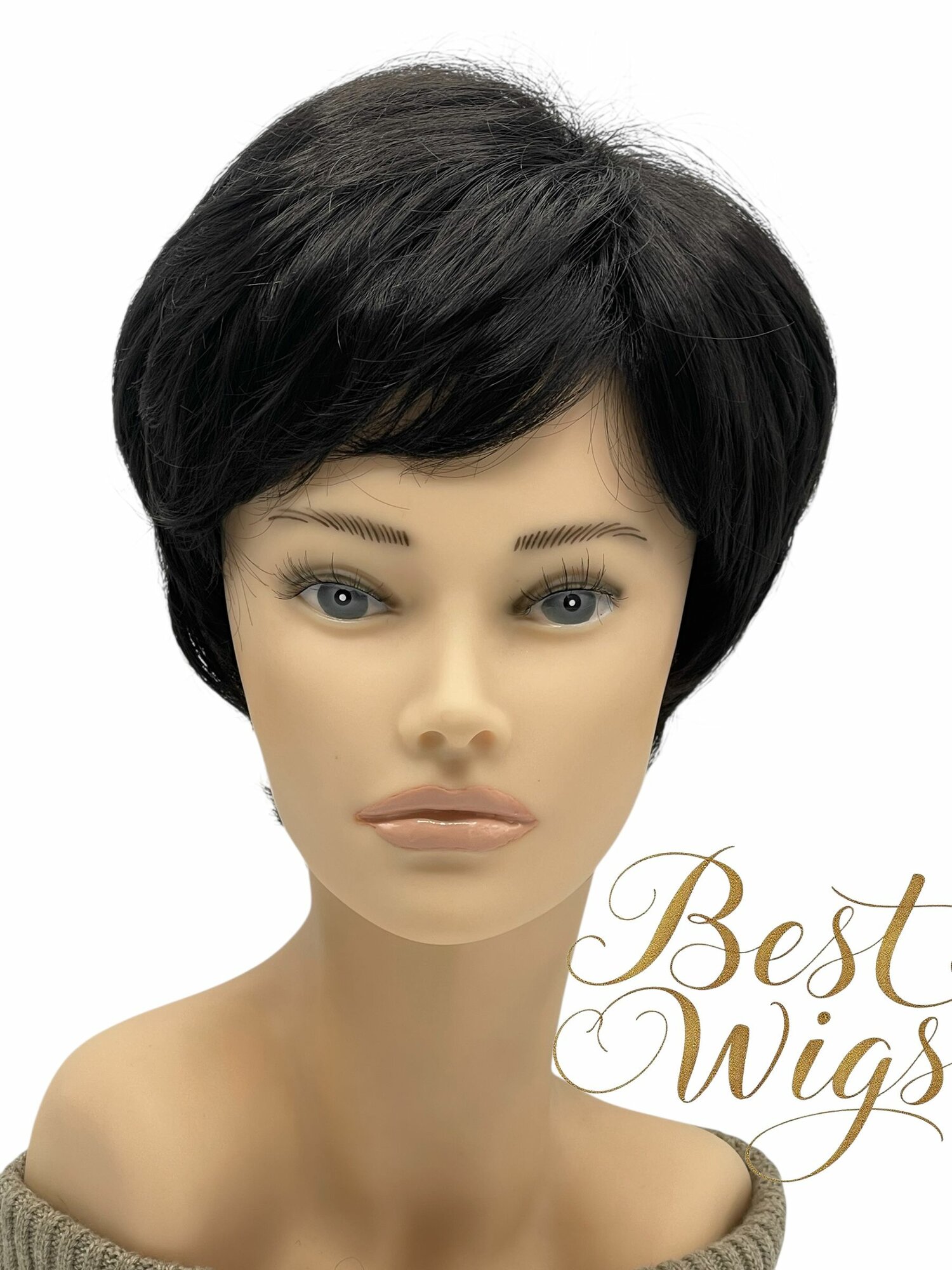 Парик Best Wigs 707, женские, термостойкий, короткие волосы, черно-коричневые, 100 г