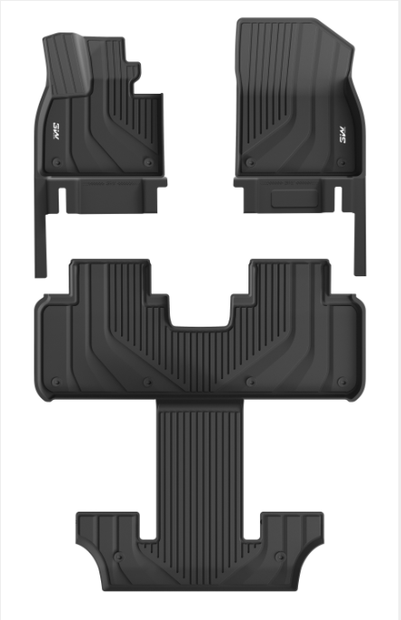 Коврики 3D TPEMATS, Lixiang L9, для салона, противоскользящие, с бортами, морозостойкие, термопластичная резина, чёрные.