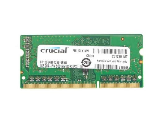 Оперативная память Crucial DDR3 1GB, для ноутбуков (SO-DIMM)