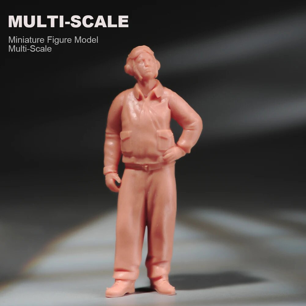Миниатюрная фигурка пилота, Unpainted 3, 1/43-1/87