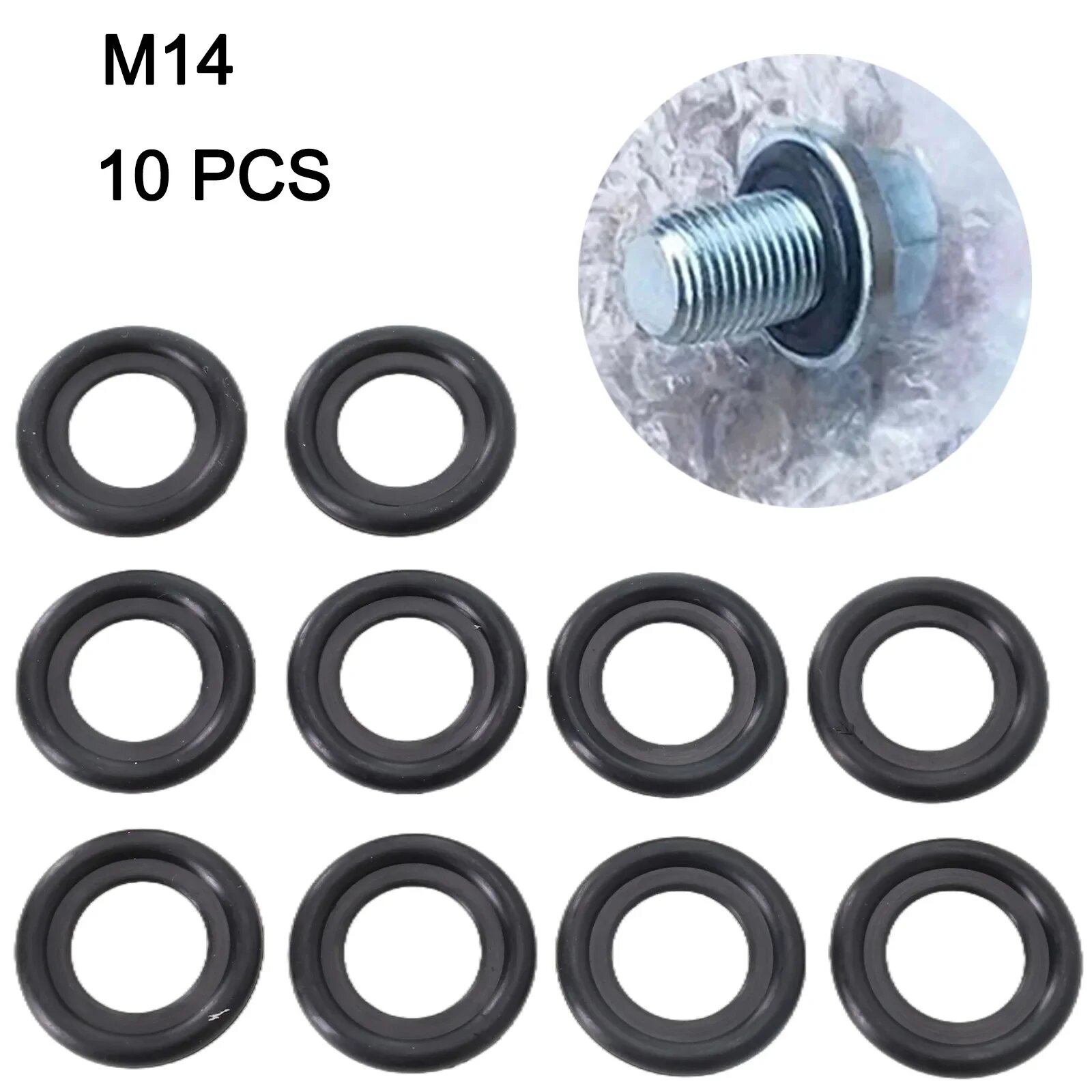Резиновые прокладки слива масла M14, 10 шт.