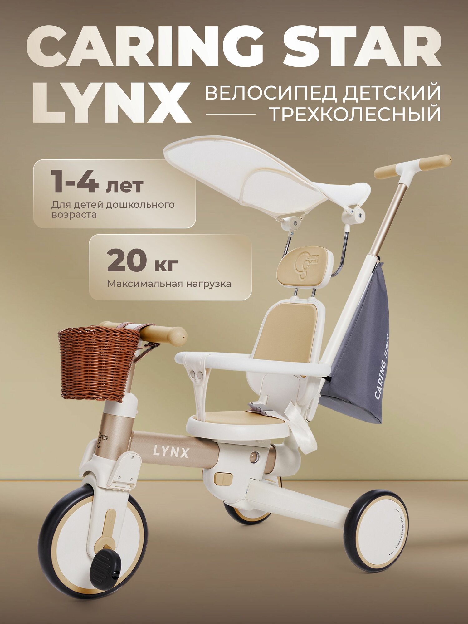 Велосипед детский CARING STAR LYNX
