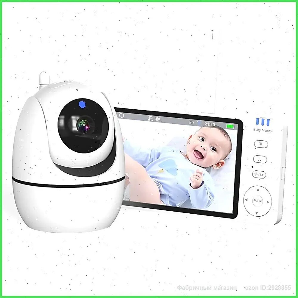 Видеоняня Xiaomi Baby Monitor Camera 2,4G ABM501 цифровая, с ИК-подсветкой