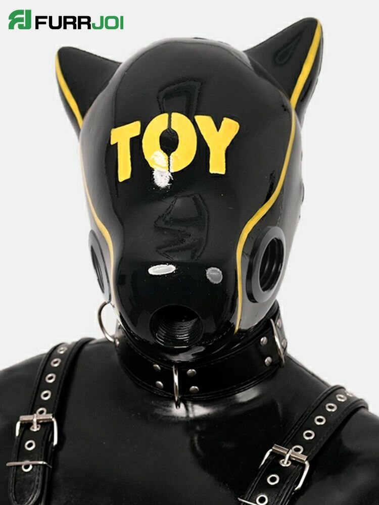 Furrjoi Селиконовая маска противогаз щенка TOY-желтый
