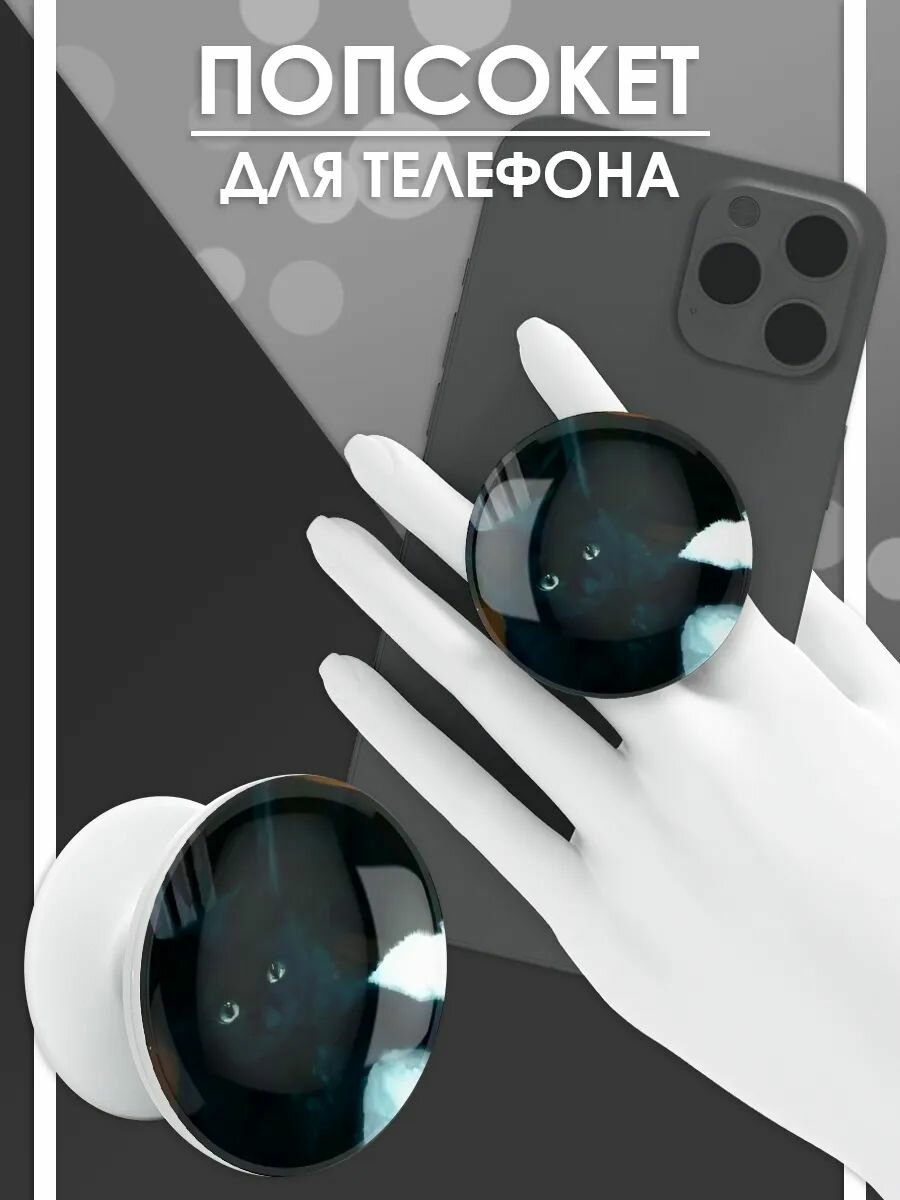Попсокет Парный с котом, держатель для телефона