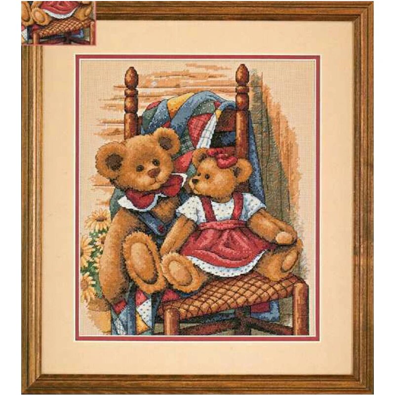 Набор для вышивки крестом Amishop Тедди 16CT unprint canvas