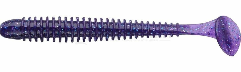 Приманка силиконовая мягкая съедобная, виброхвост Keitech тонущий Swing Impact 3.5" EA#04 Violet