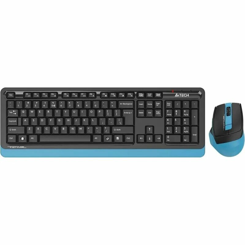 Набор клавиатура+мышь A4Tech Fstyler FG1035 NAVY BLUE USB беспров. чер/син, 2128203
