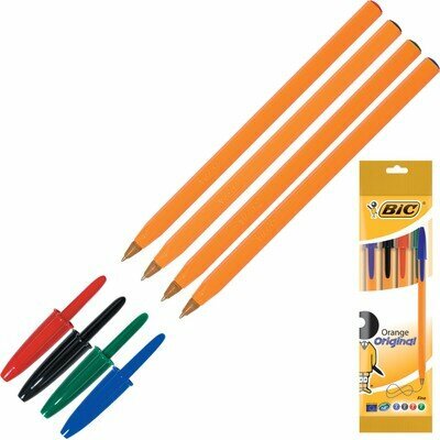 Набор шариковых ручек неавт. BIC ORANGE набор 4цв асс 8308541/516337Франция, 69669