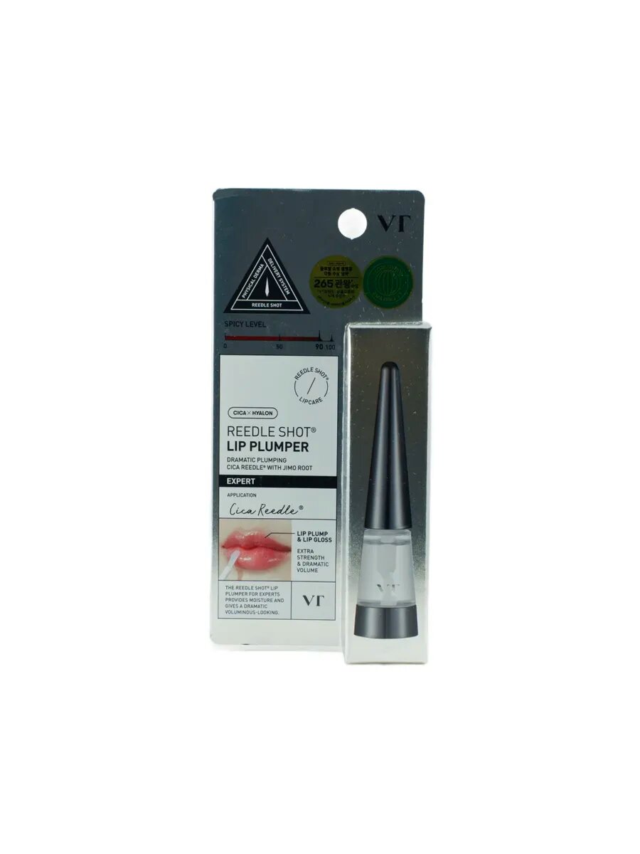 Блеск для губ VT cosmetics REEDLE SHOT, плампер, прозрачный, увлажняющий, 1 шт