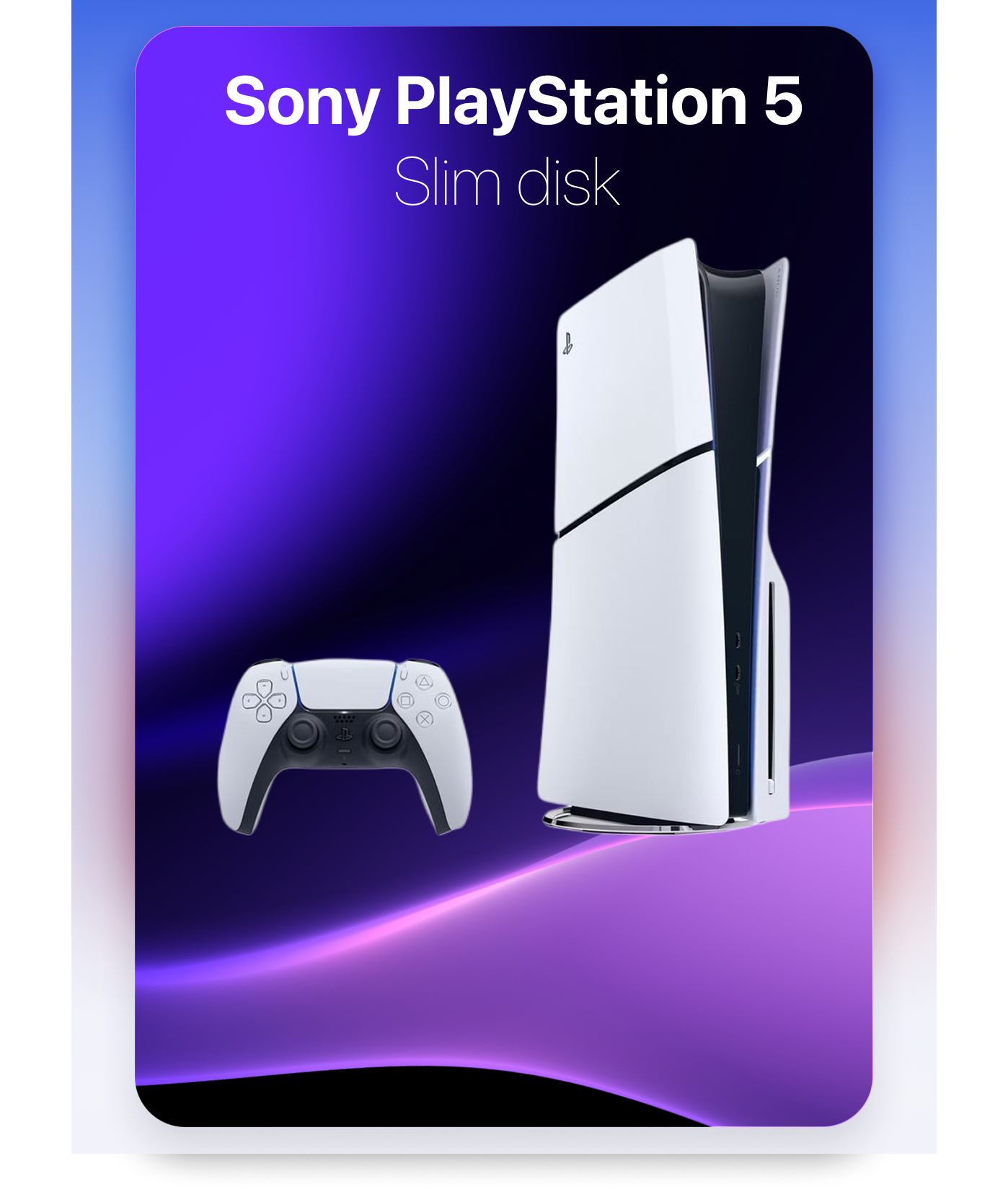 Игровая приставка Sony PlayStation 5 PS5 Slim без игр, белый Slim 1Tb, Disk Edition (с дисководом)