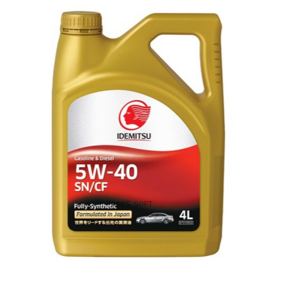 Масло моторное синтетическое Gasoline Diesel F-S SN/CF 5W-40, 4л от официального дистрибьютора, IDEMITSU, артикул 30015048746