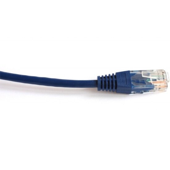 Патч-корд Lanmaster RJ45 - RJ45, 2 пары, UTP, категория 5е, 1 м, синий