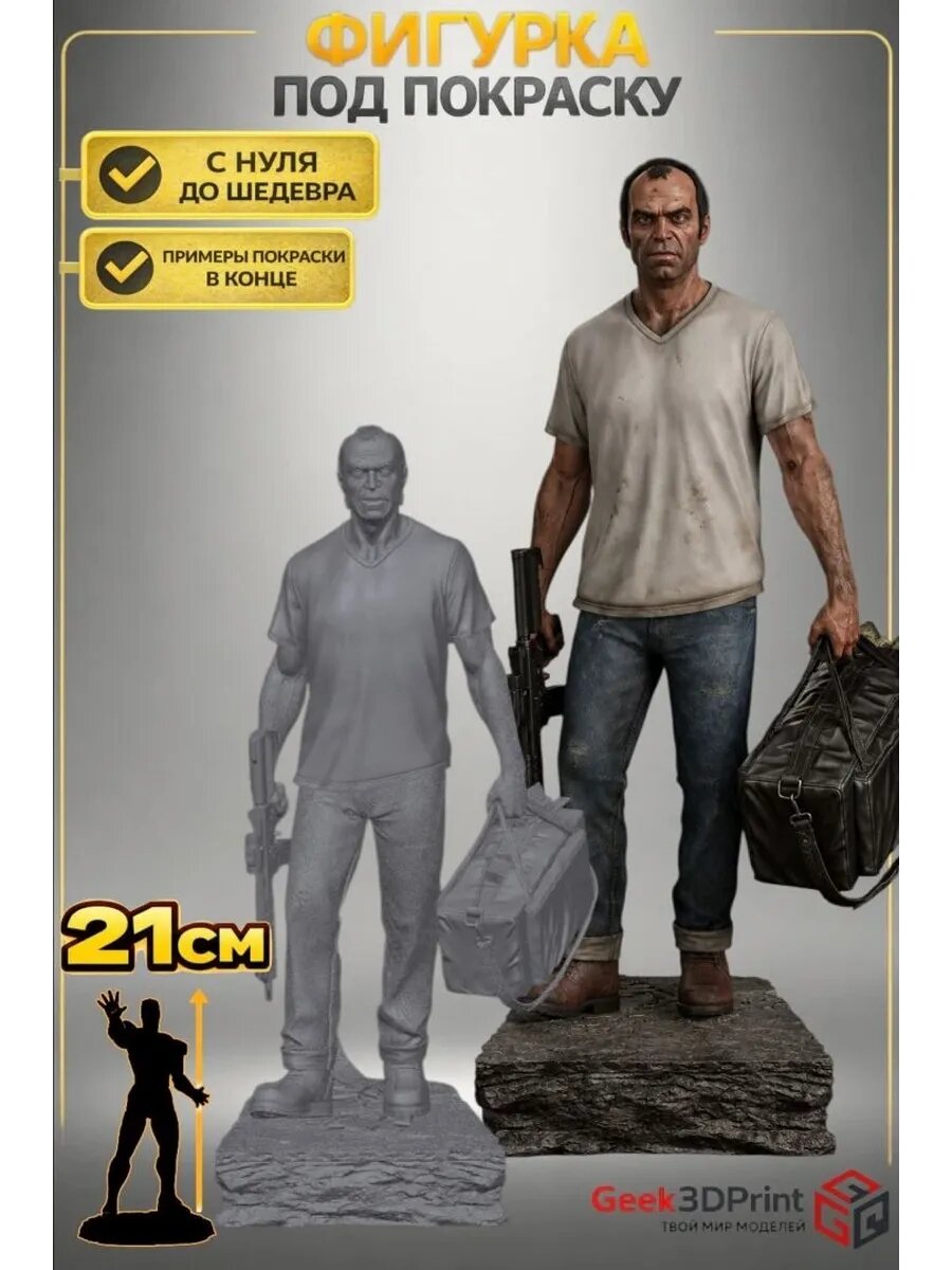 Фигурка Trevor Philips Тревор Филипс модель под покраску