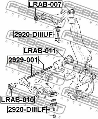 Сайлентблок переднего верхнего рычага LAND ROVER DISCOVERY IV 2010-2016 FEBEST LRAB-007