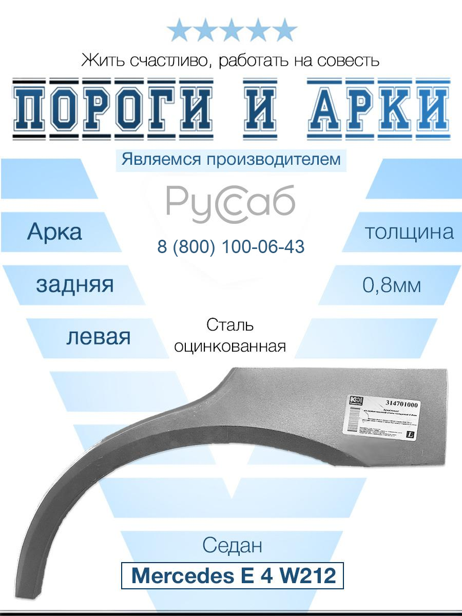 Арка левая для Mercedes W212 Седан 2009-2016