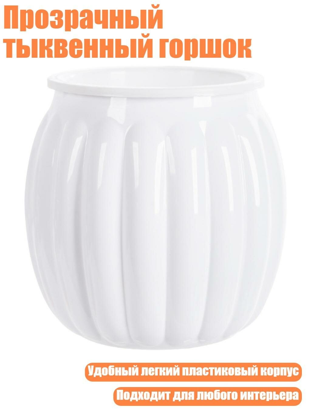 Прозрачный тыквенный горшок, 07