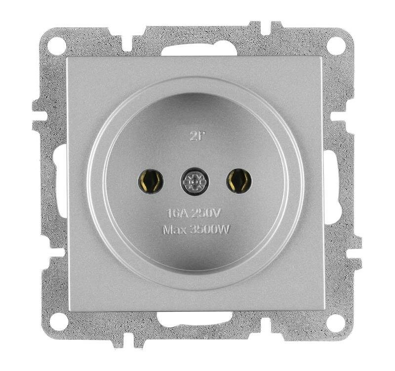 Розетка 1-м СП LAVIN/KAREN 16А IP20 без заземл. механизм сер. ARVIA 50 03 2000 215