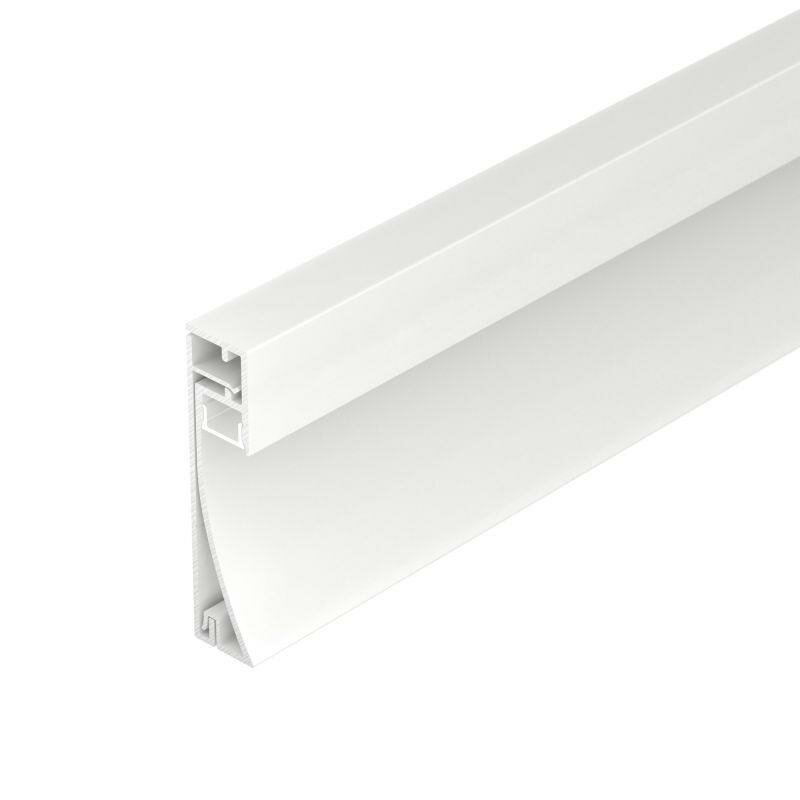 Профиль PLINTUS-H54-2000 WHITE L2000 алюм. Arlight 045434