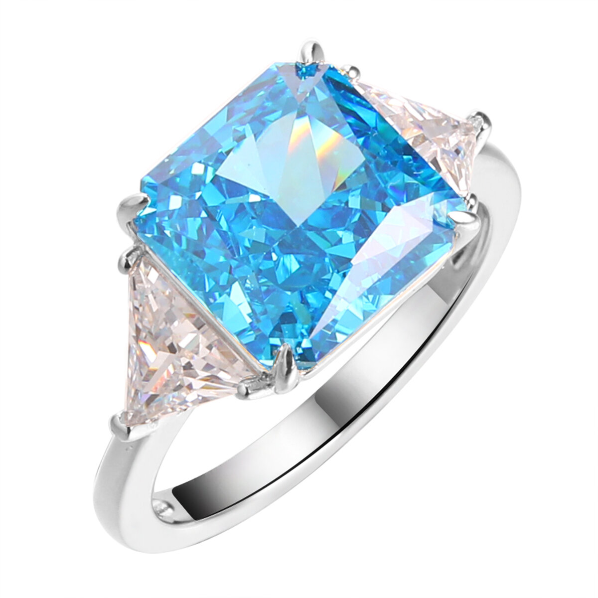 Кольцо, серебро, 925 проба, фианит
