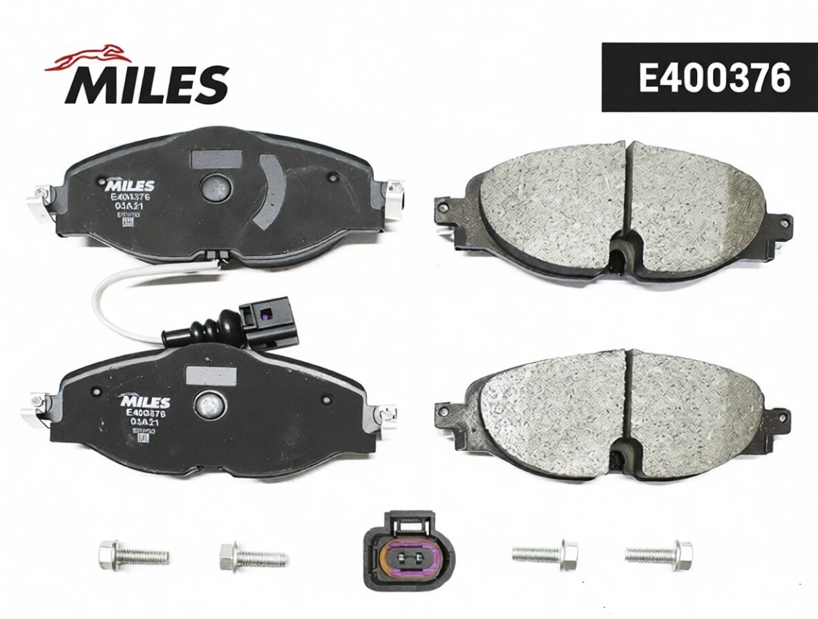 Колодки тормозные дисковые передние, комплект "LowMetallic" Miles E400498