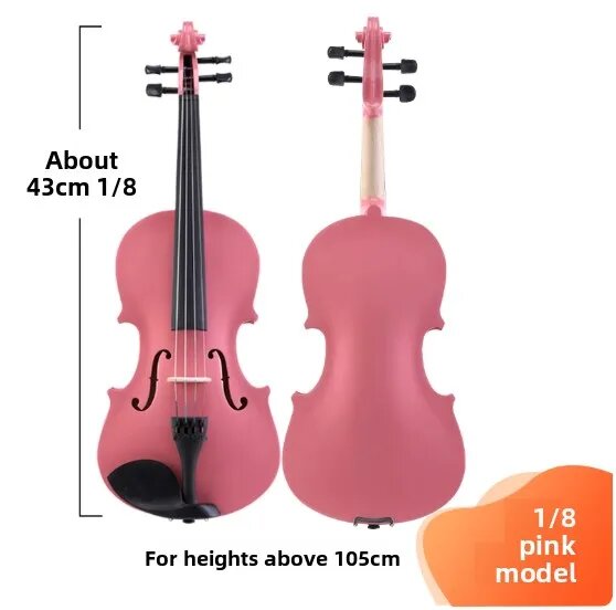 Скрипка 1/8 Pink для детей от 105см