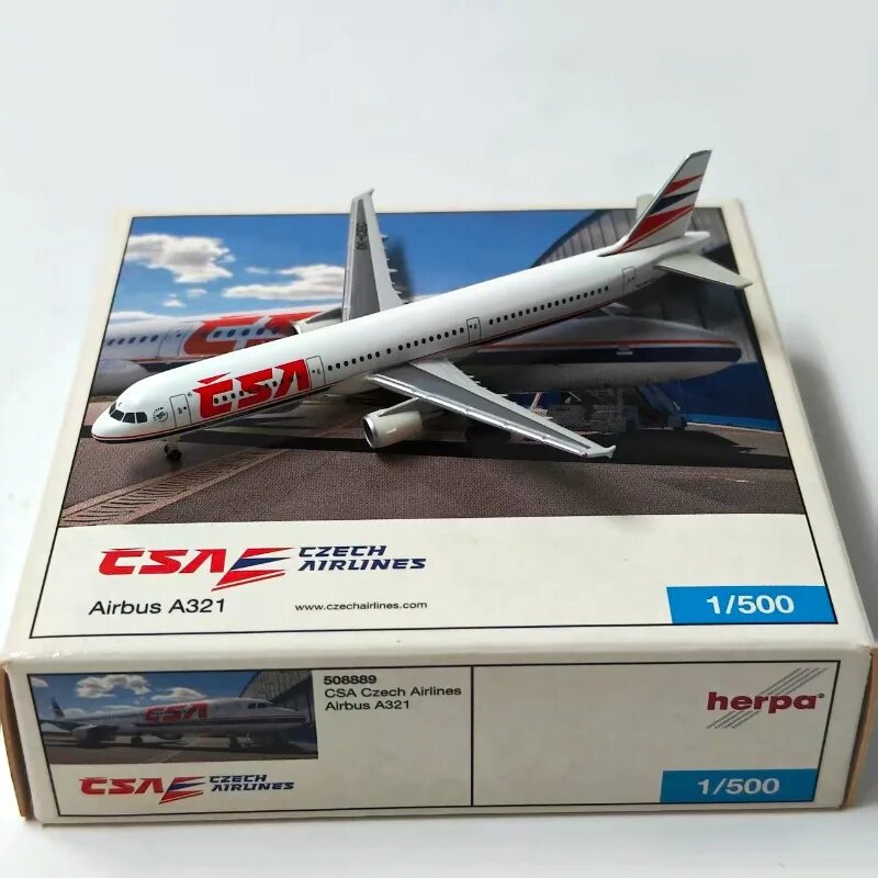Herpa Чешский пассажирский самолет A321 OK-CEC 1:500