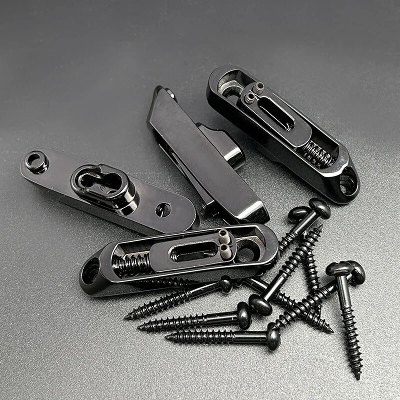 Однострунный гитарный мост 10,5x49,5 мм Серый, Black 4pcs