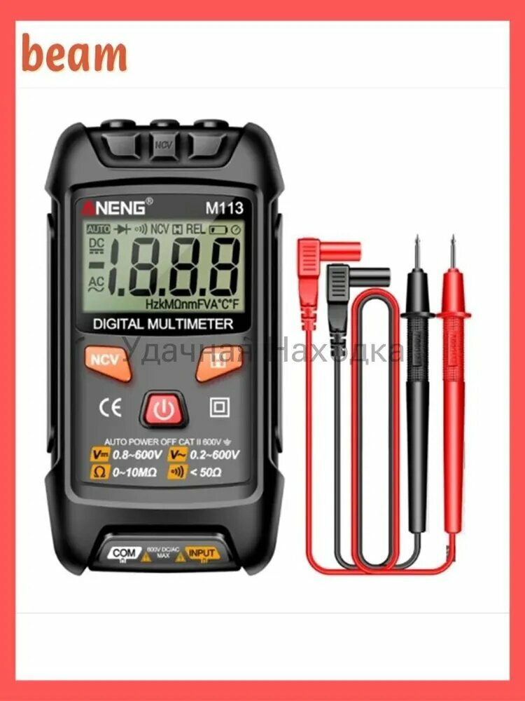 M113 Mini Digital Multimeter Meter Напряжения С Подсчетом 1999 Года.