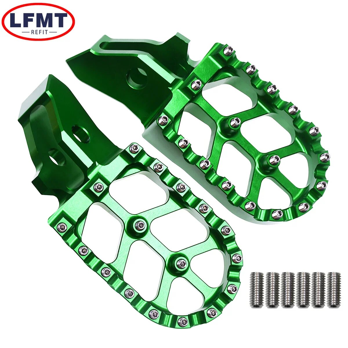 Подножки Sur-Ron UltraBee зеленые, CNC, для эндуро